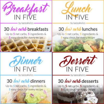 Keto in Five - 120 Low Carb Recipe. 5 Ingredients. Up To 5 Carbs ...